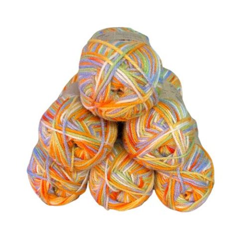 Yarn Bundle Poundland Streamers Pastel Multicolour - HobbyRocks