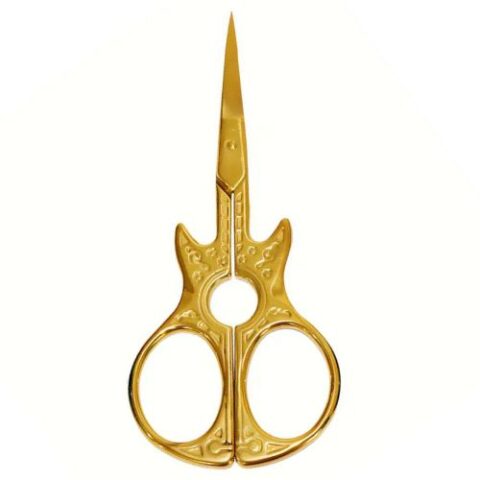 Gold Colour Guitar Shaped Scissors - HobbyRocks